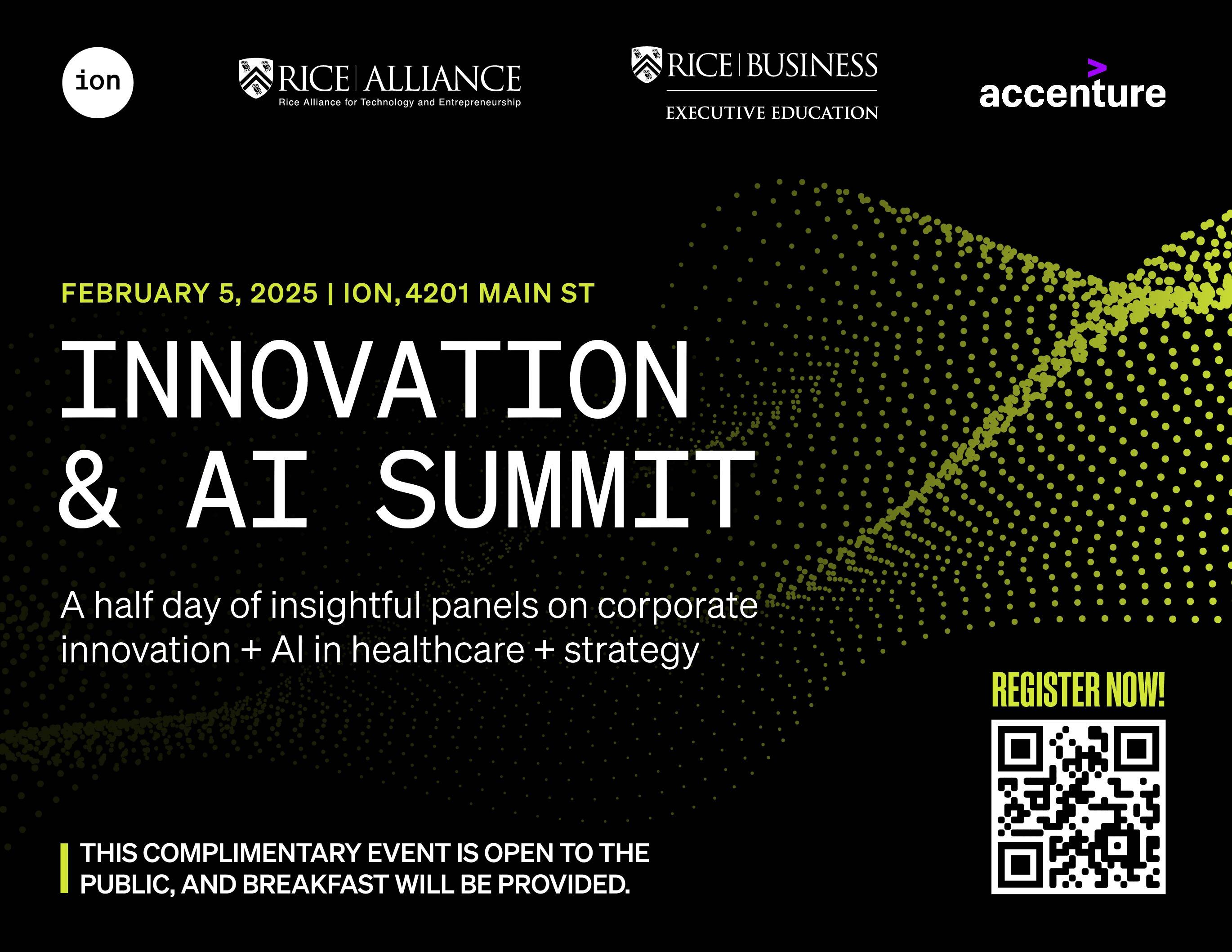 Innovation & AI Summit | Ion + Rice University | Rice Alliance